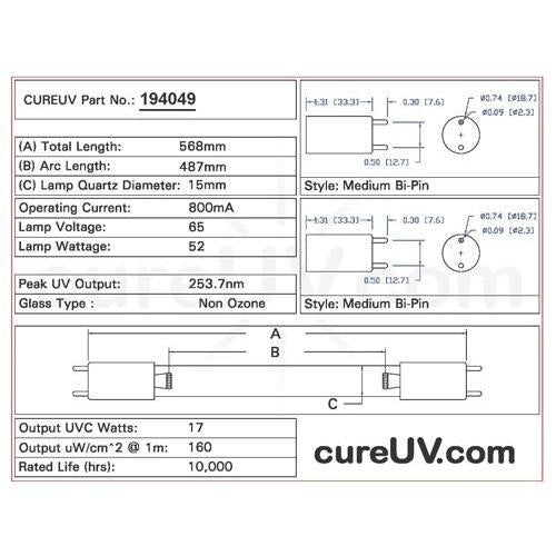 American Ultraviolet GML1222 Replacement UVC Light Bulb - CureUV.com