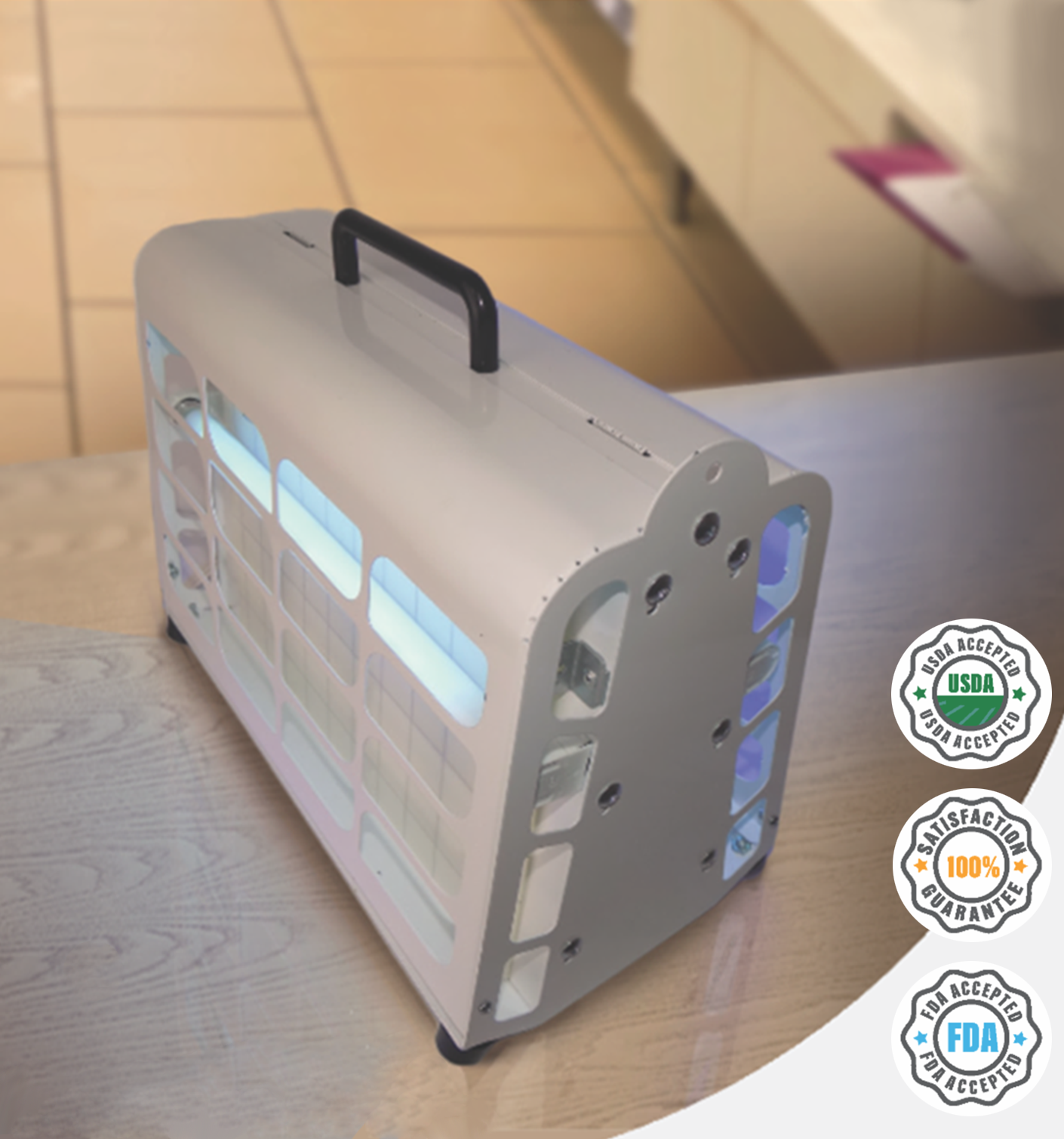 Trampa para moscas UV con rejilla eléctrica portátil de atracción de 3 ...