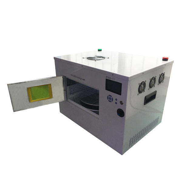 Mid-Powered LED UV Curing Chamber with Rotating Tray (285mm L x 285mm