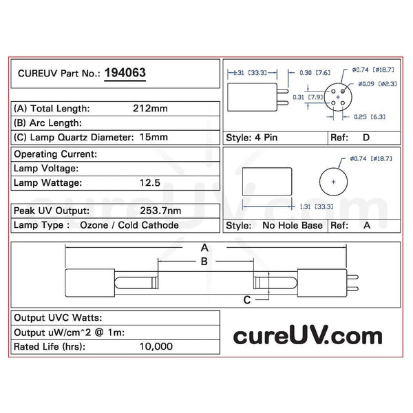 Rainsoft - Air Master Ultra Ozone UV Light Bulb for Germicidal Air Tre