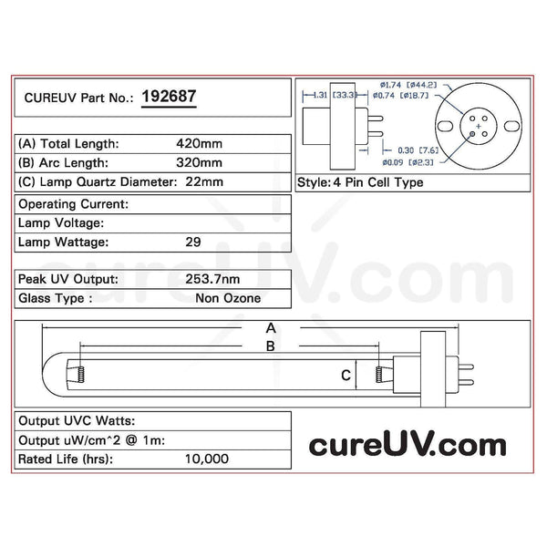 Replacement for Ultravation - AS-IH-1003 UV Light Bulb for Germicidal