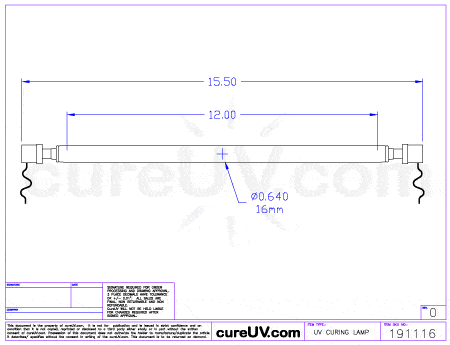 Durst Rho Lambda 130 LB2099042 UV Curing Lamp Bulb